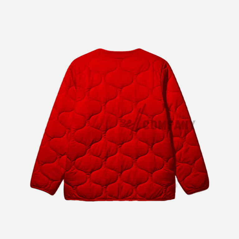 Custom Red Quilted Jacket with your own logo | Wholesale Custom Puffer ...